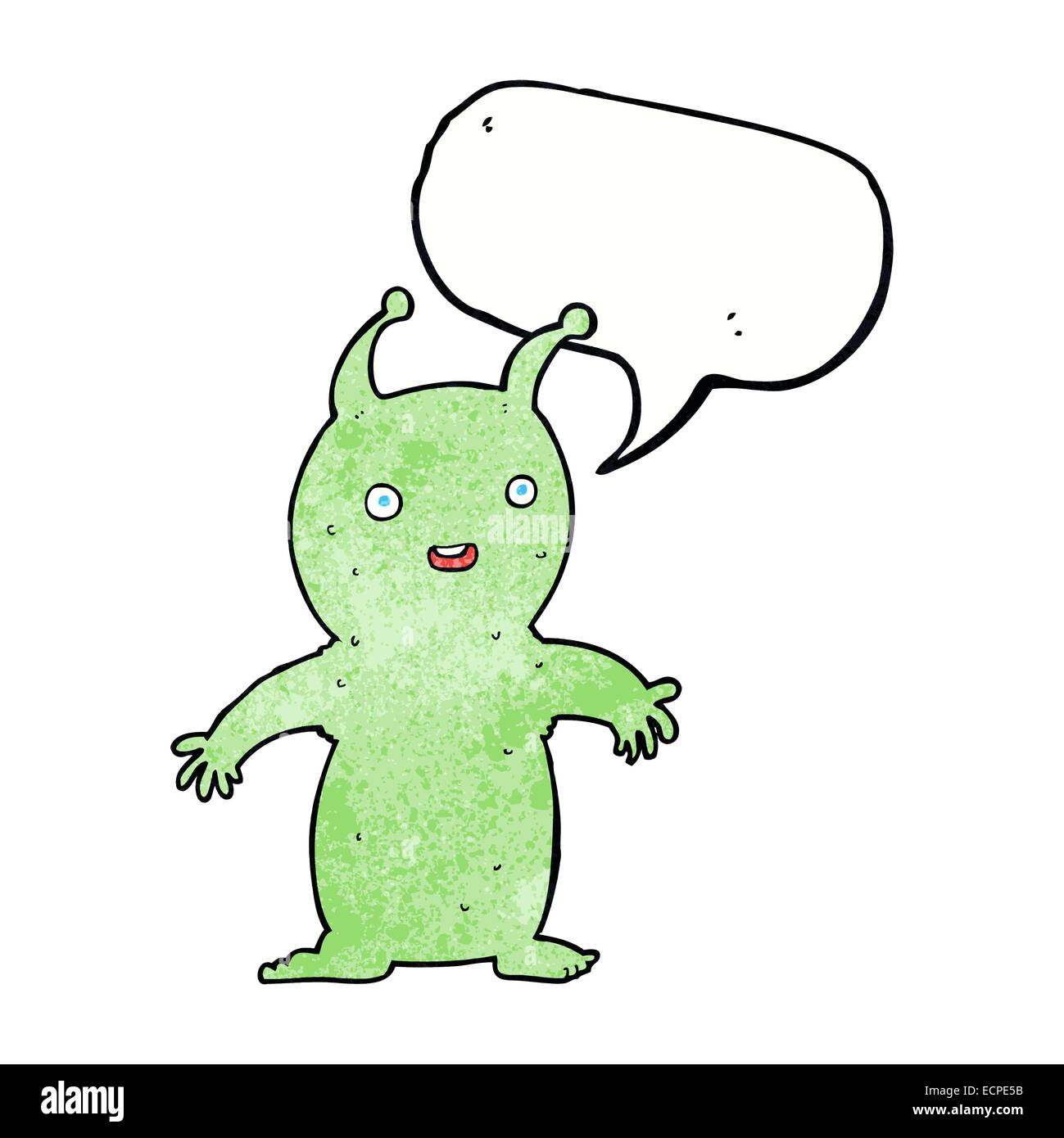 Cartoon alien man speech Cut Out Stock Images & Pictures - Alamy