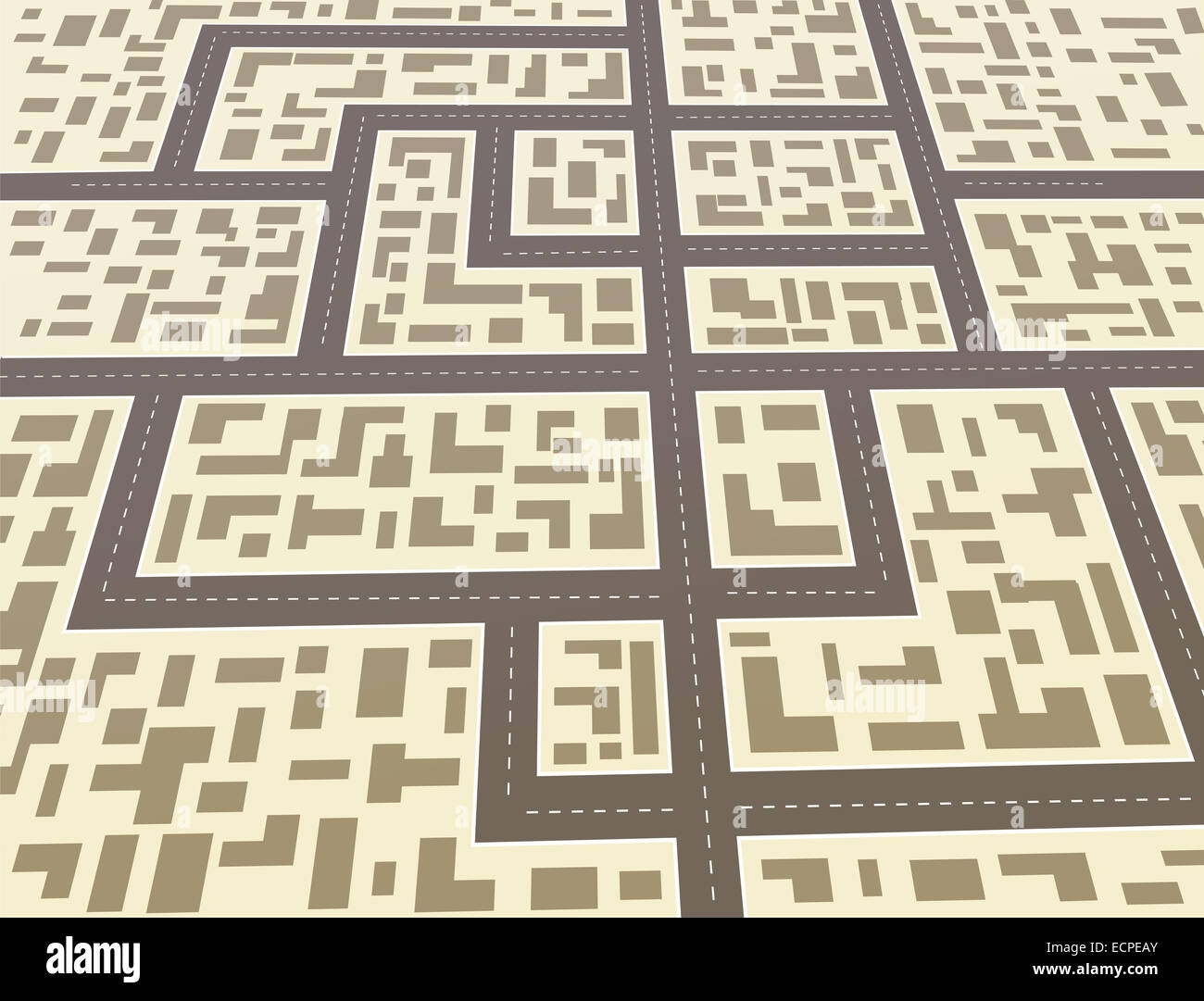 Isometric map of city Stock Photo - Alamy