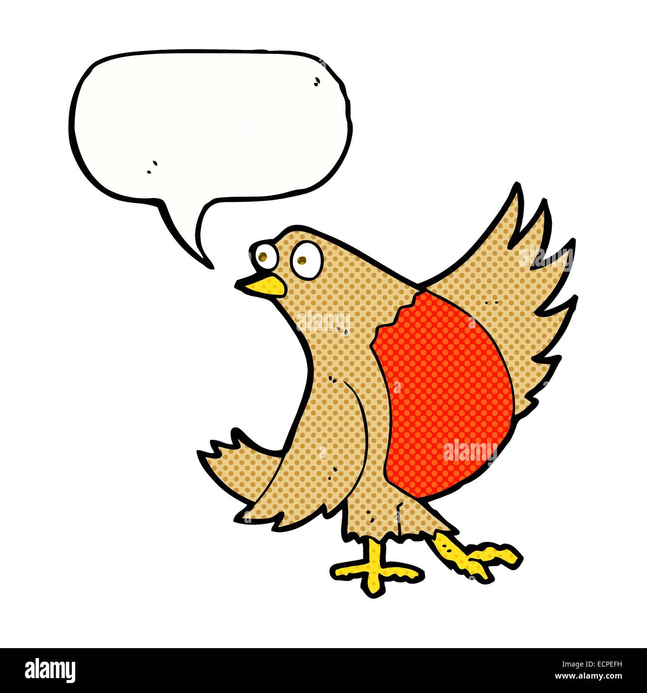 cartoon dancing robin with speech bubble Stock Vector Image & Art - Alamy