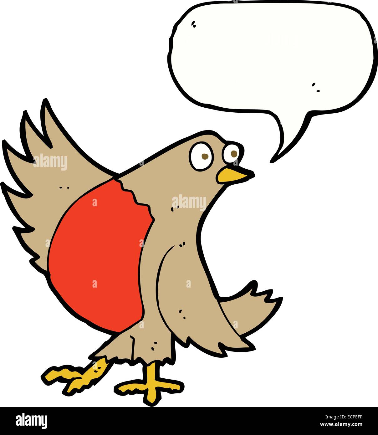 Robin bird is dancing Stock Vector Images - Alamy