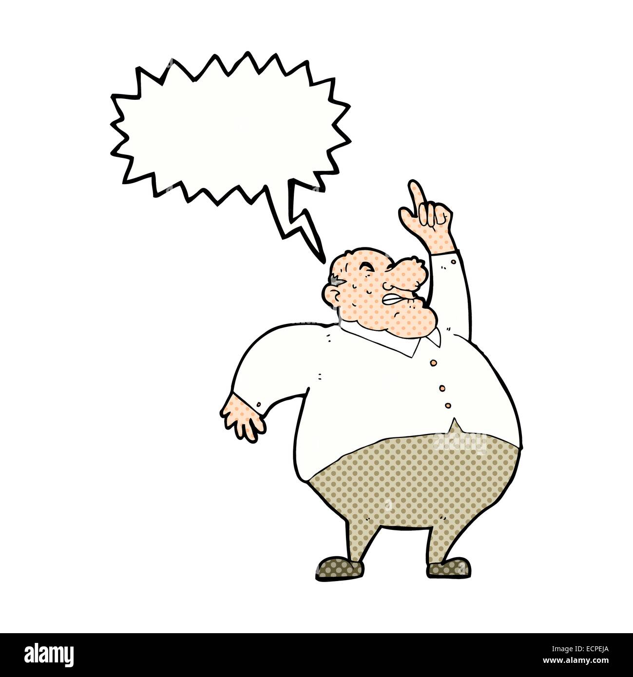 cartoon big fat boss with speech bubble Stock Vector Image & Art - Alamy