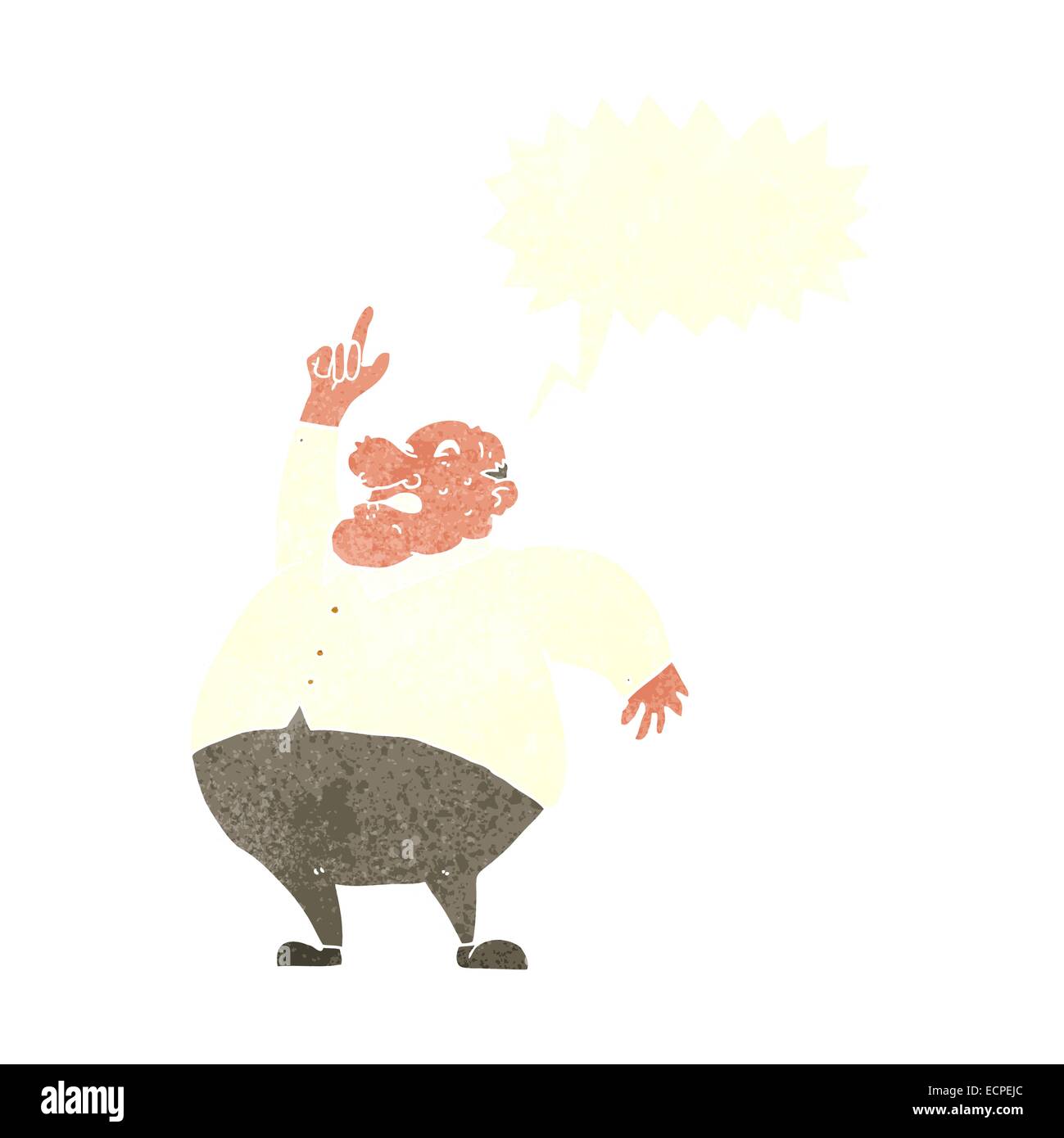 cartoon big fat boss with speech bubble Stock Vector Image & Art - Alamy