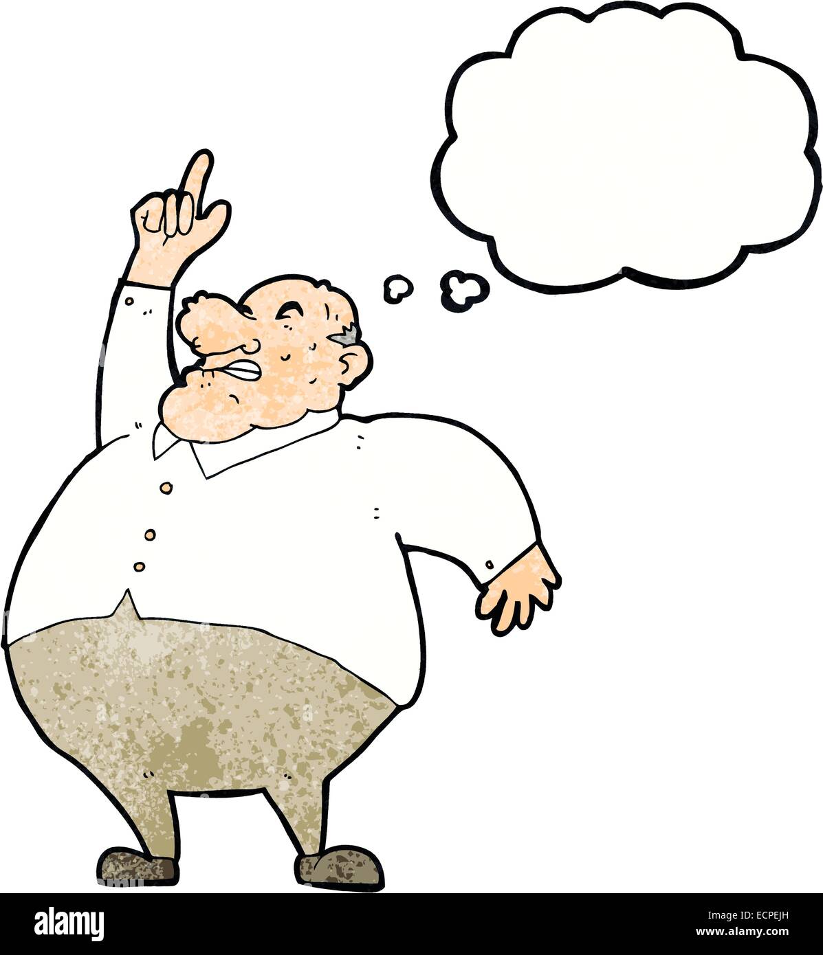 cartoon big fat boss with thought bubble Stock Vector Image & Art - Alamy