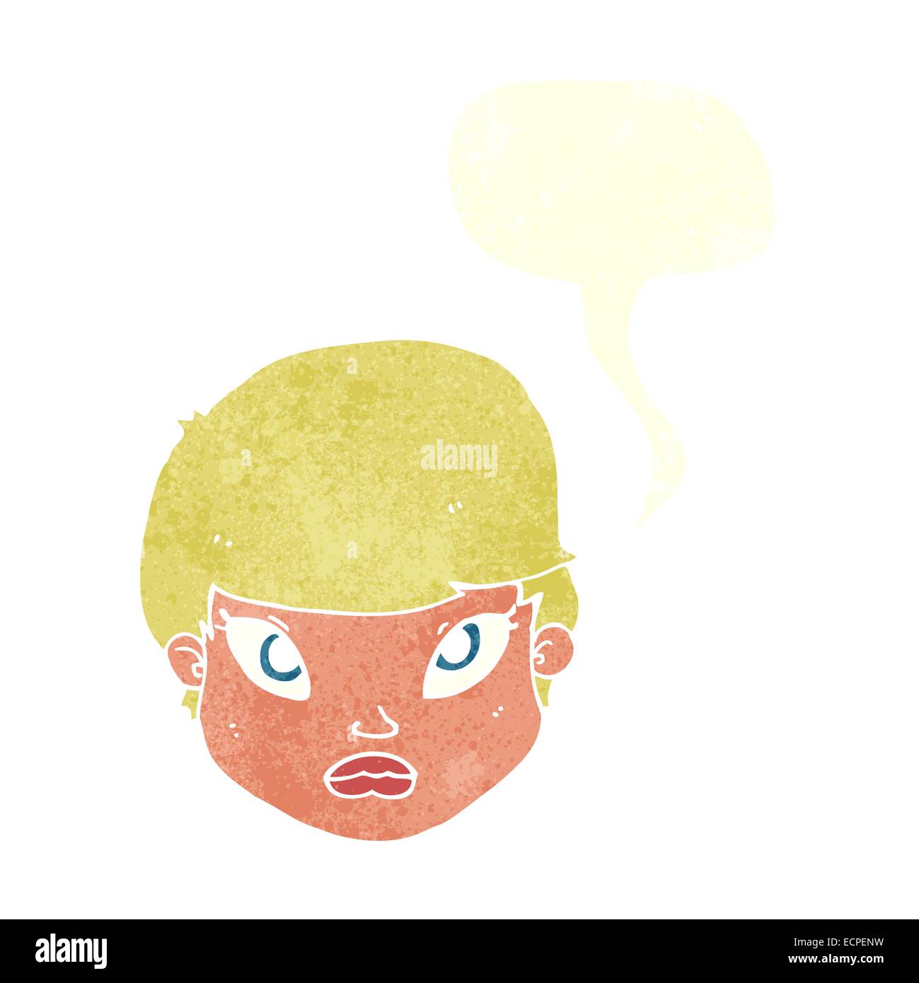 Cartoon serious face bubble hi-res stock photography and images - Alamy