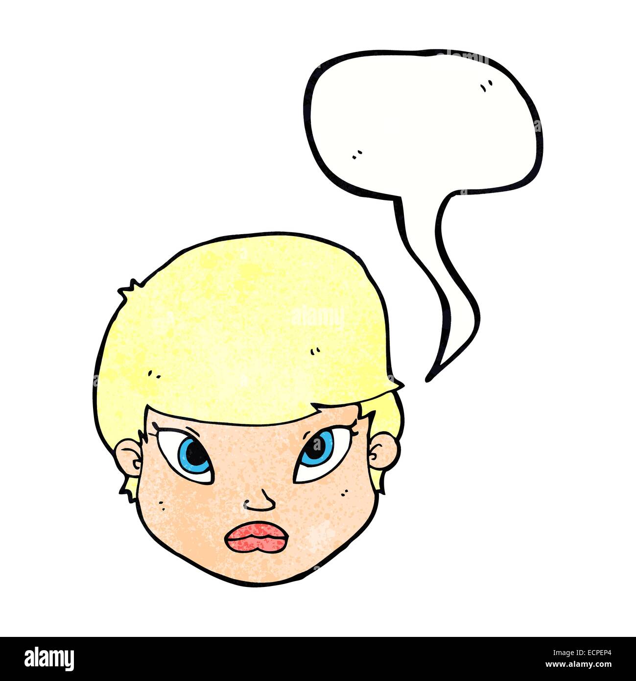 Cartoon serious face bubble hi-res stock photography and images - Alamy