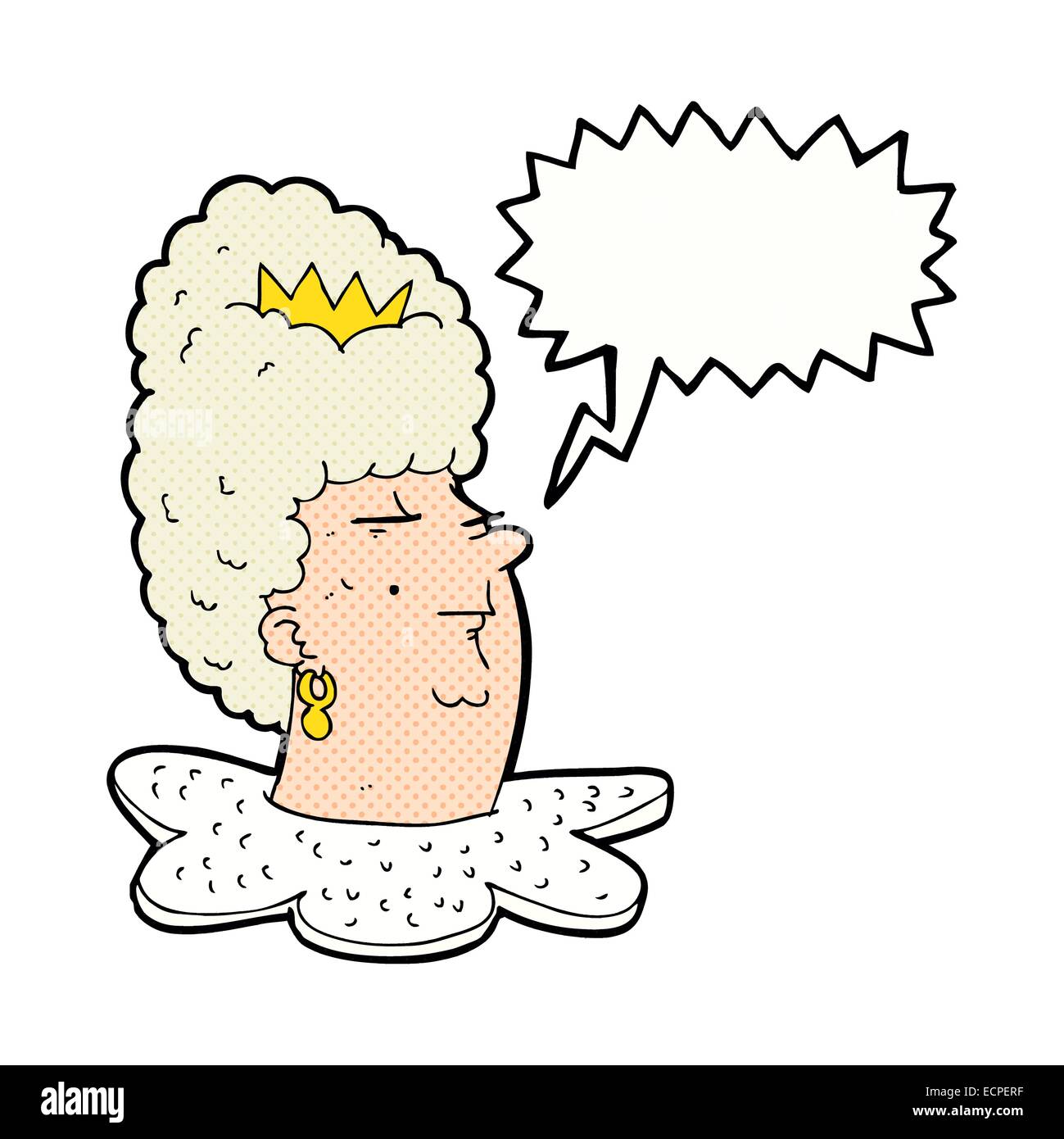 cartoon queen head with speech bubble Stock Vector Image & Art - Alamy