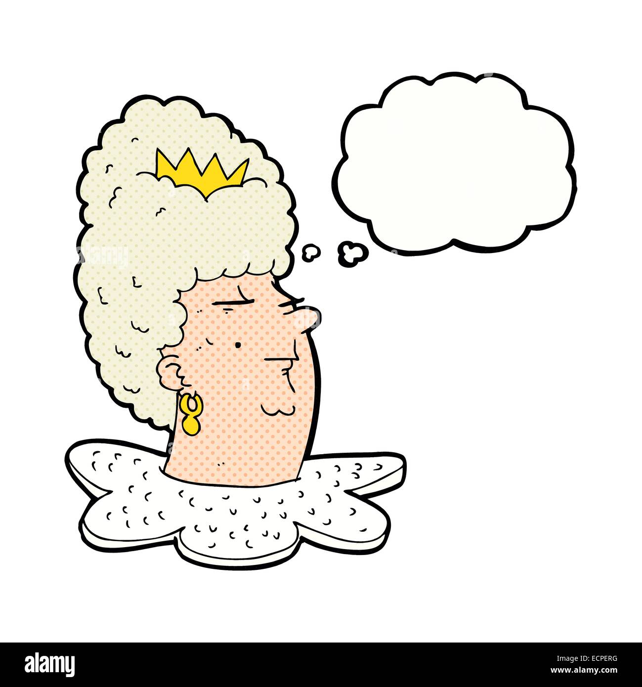 cartoon queen head with thought bubble Stock Vector Image & Art - Alamy