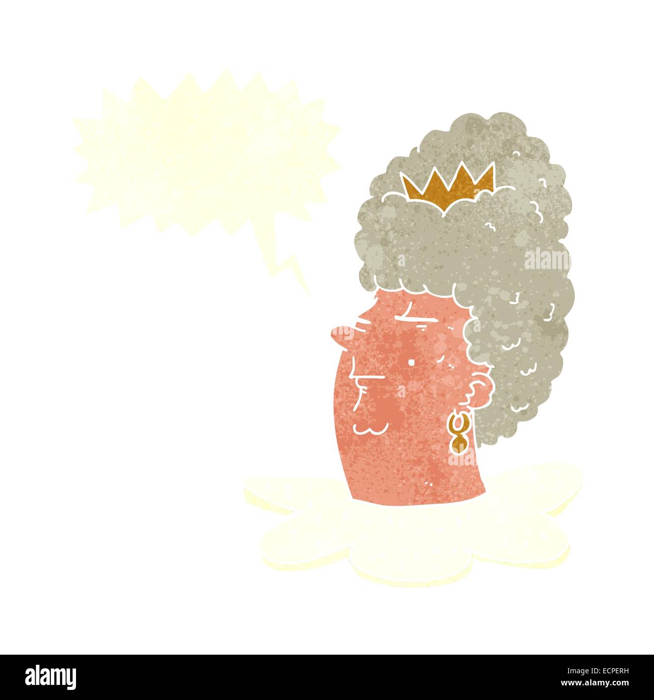 cartoon queen head with speech bubble Stock Vector Image & Art - Alamy