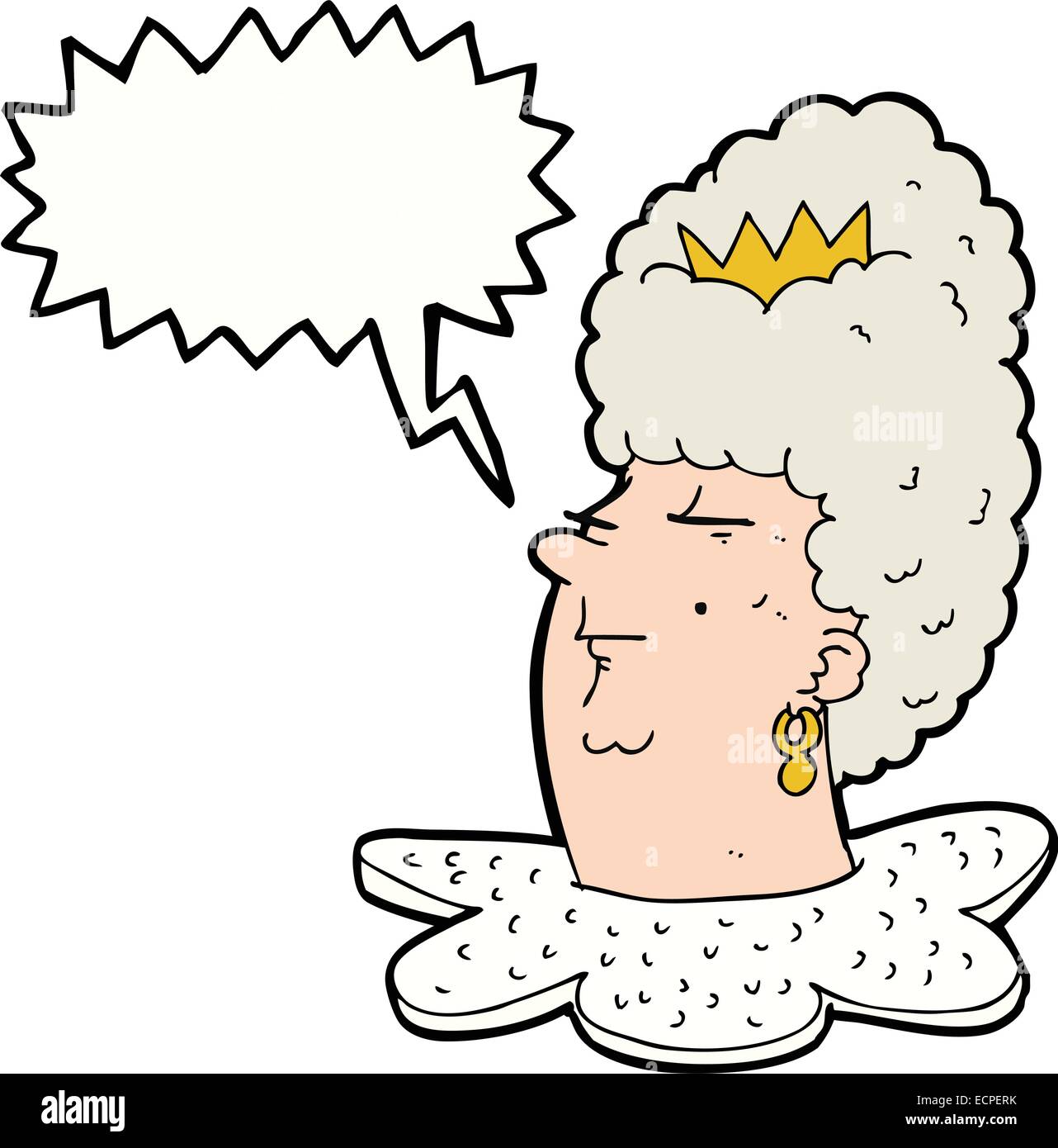 cartoon queen head with speech bubble Stock Vector Image & Art - Alamy