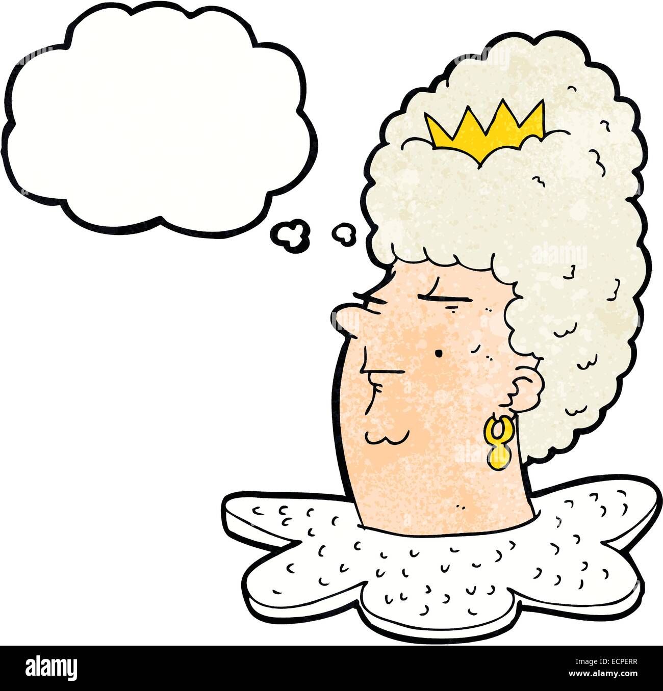 cartoon queen head with thought bubble Stock Vector Image & Art - Alamy