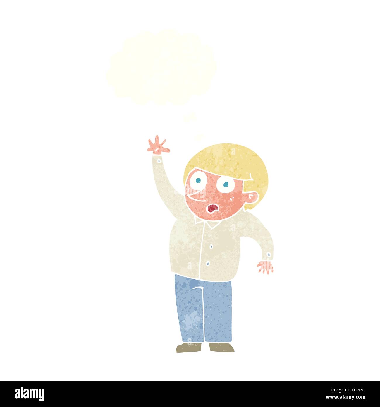 cartoon man asking question with thought bubble Stock Vector Image ...