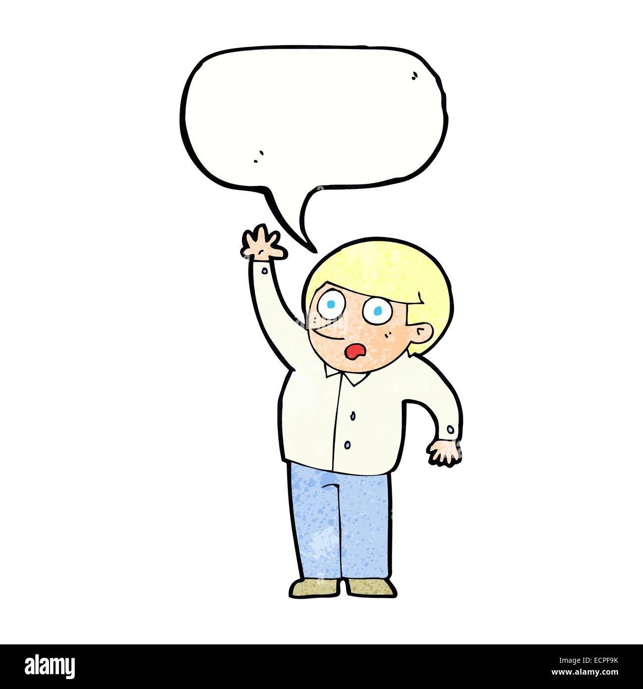 cartoon man asking question with speech bubble Stock Vector Image & Art ...