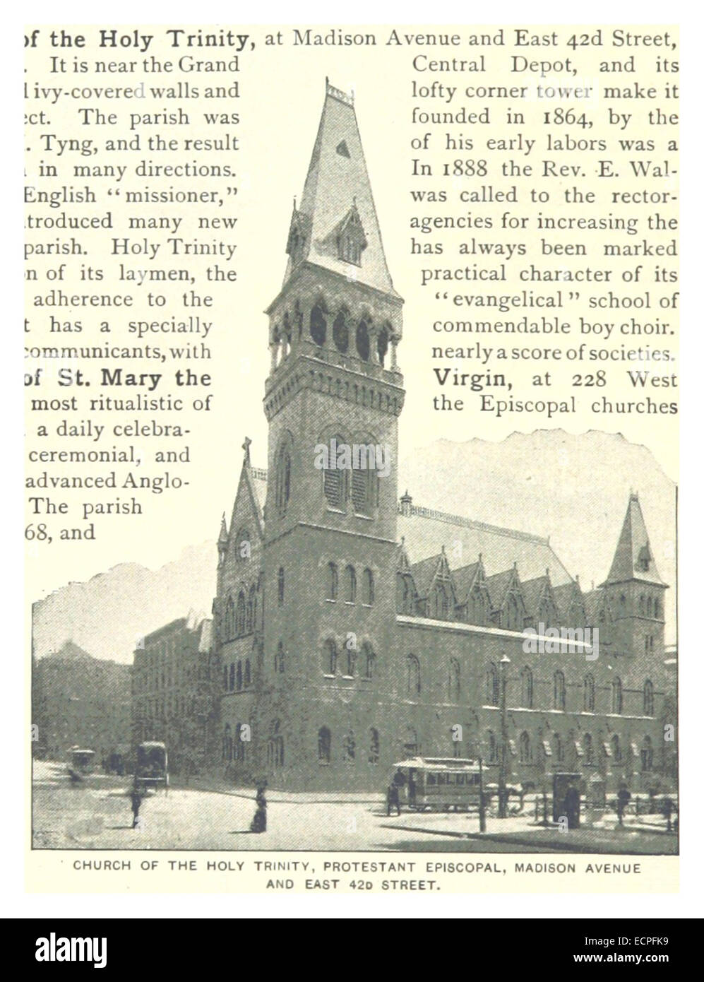 King’s 1893 illustration depicts the Church of the Holy Trinity ...