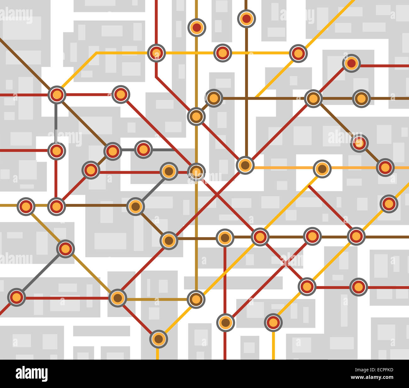 Colorful abstract subway map Stock Photo - Alamy