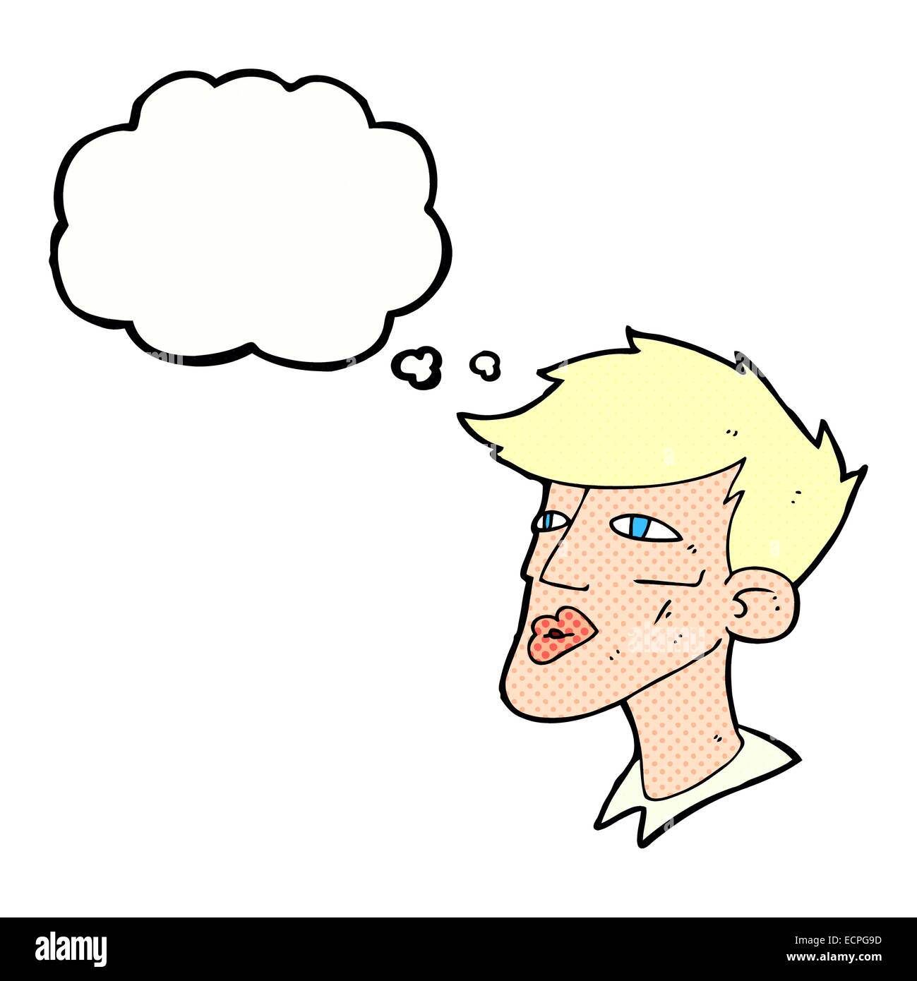 cartoon male model guy with thought bubble Stock Vector Image & Art - Alamy