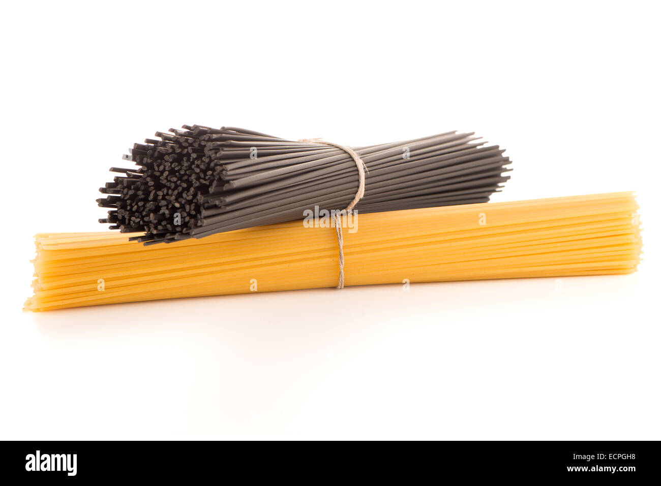 Bunch of spaghetti on white background Stock Photo - Alamy