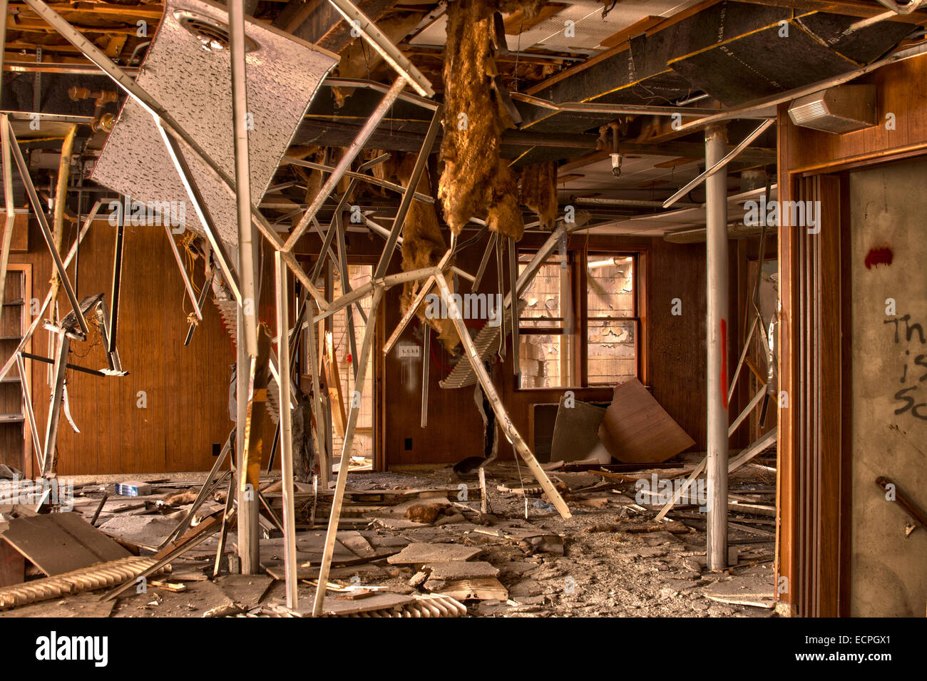 Abandoned office space Stock Photo - Alamy