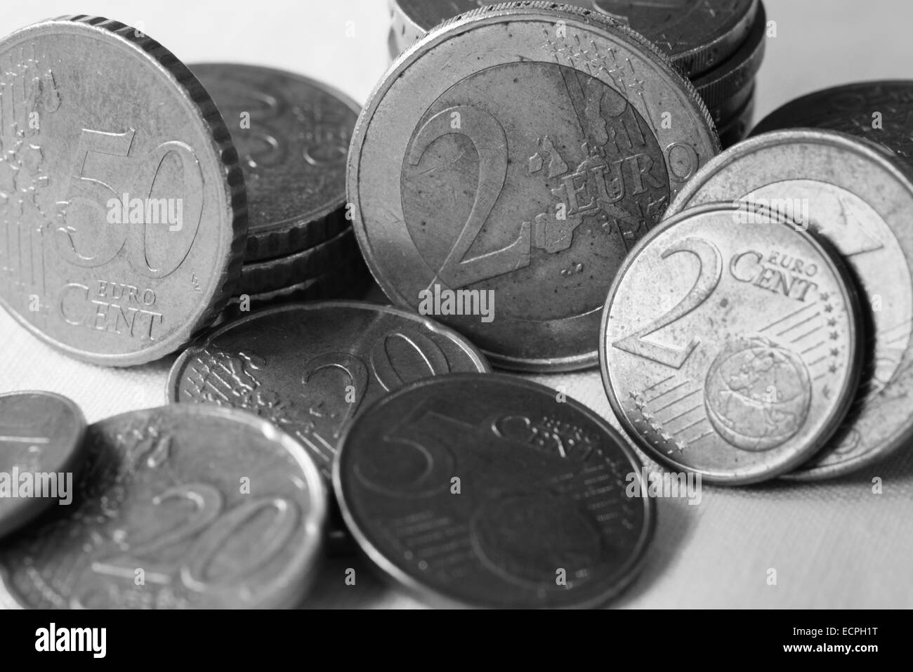 set of euro coins Stock Photo - Alamy