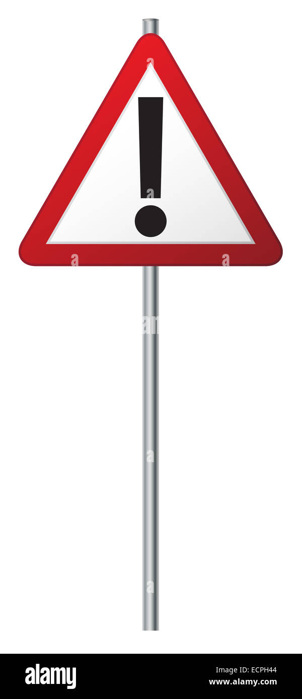 Exclamation mark road sign triangle hi-res stock photography and images ...