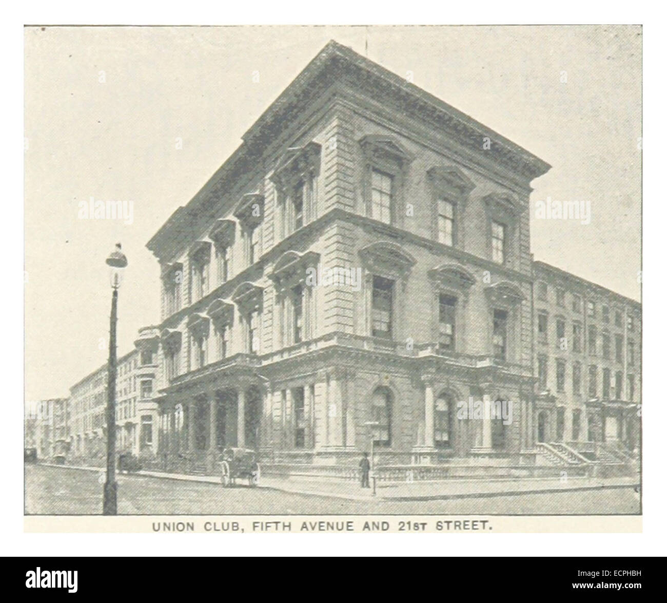 This 1893 illustration from *King* depicts the Union Club located at ...