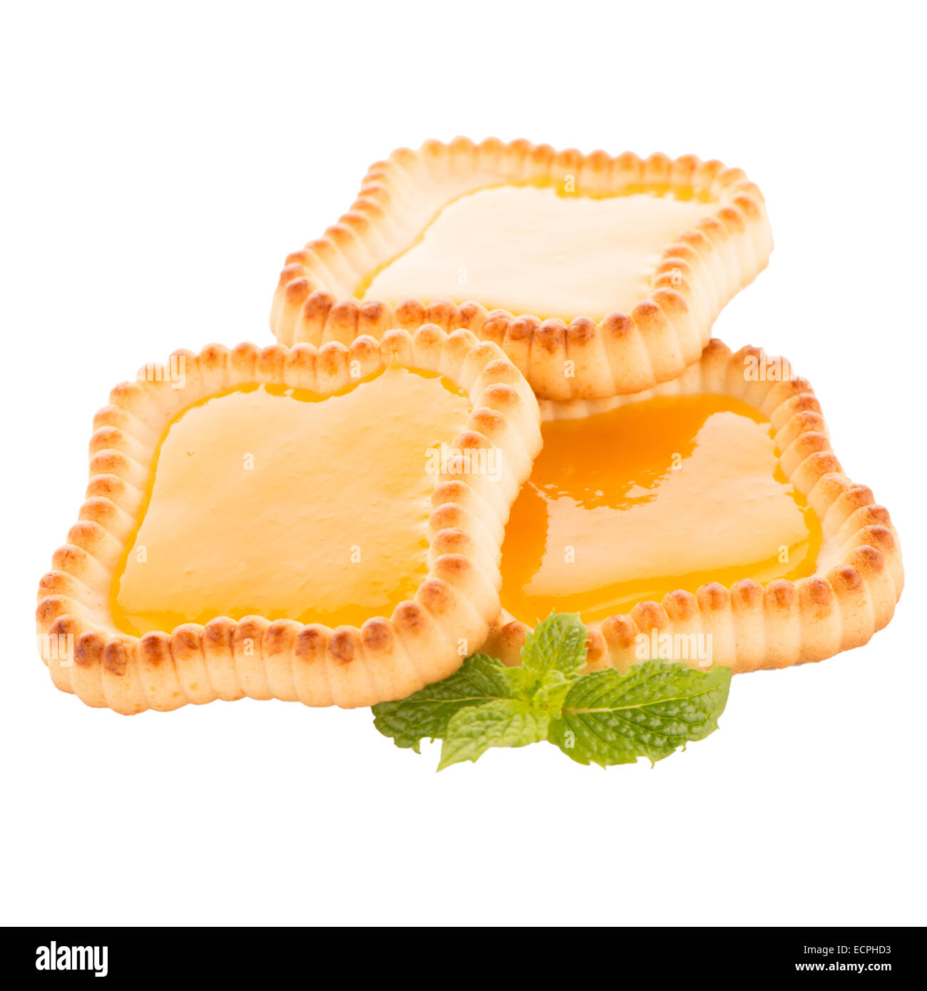 Lime jam tartlets isolated on white background Stock Photo - Alamy