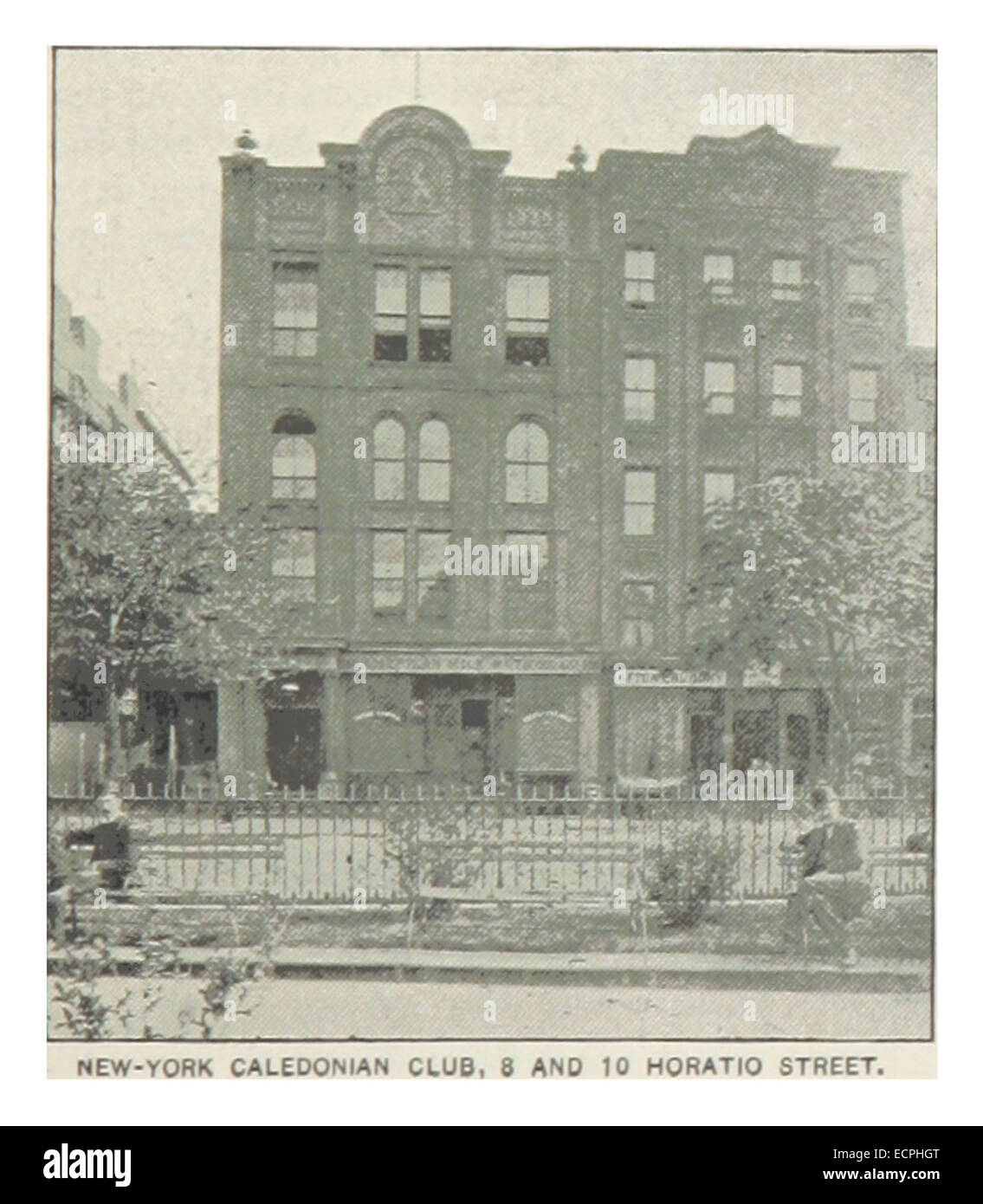 The New-York Caledonian Club, located at 8 and 10 Horatio Street, was ...