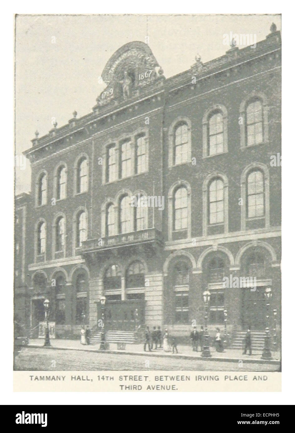 An 1893 illustration from King depicting Tammany Hall located on 14th ...