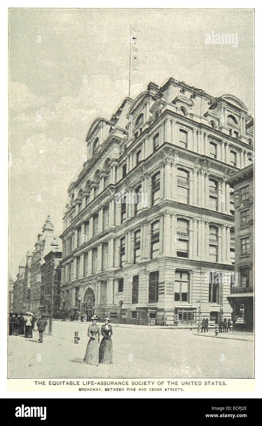 This 1893 drawing by King illustrates the location of The Equitable ...