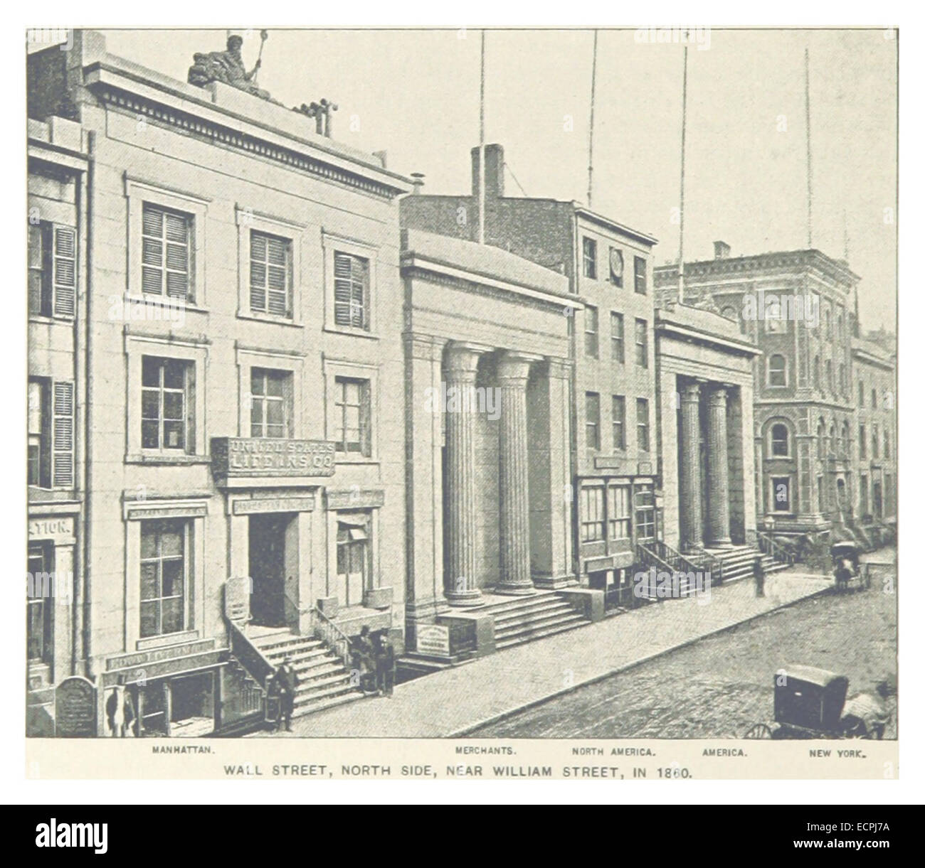 This 1893 illustration by King depicts Wall Street, specifically the ...