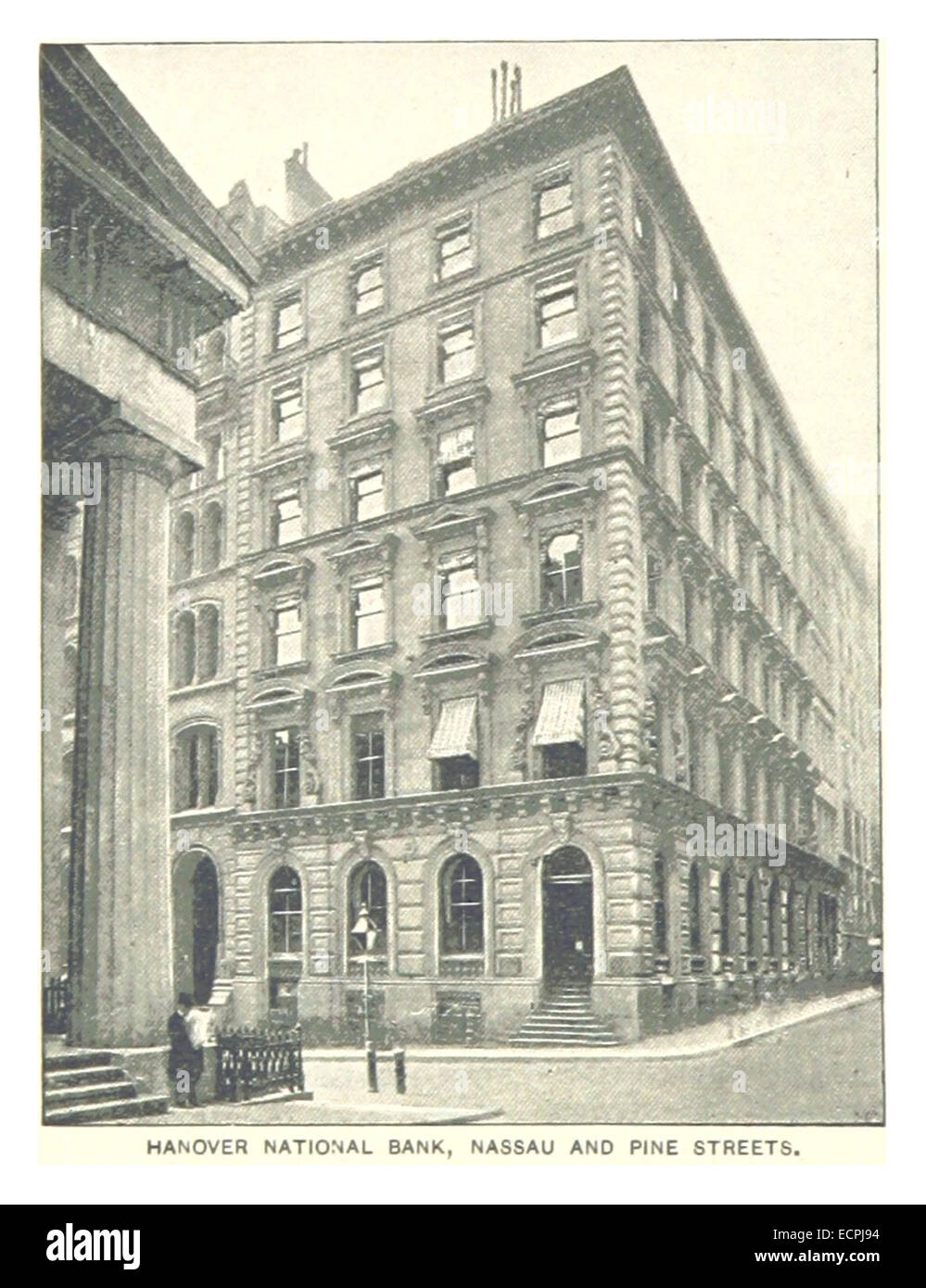 This 1893 illustration by King shows the Hanover National Bank located ...