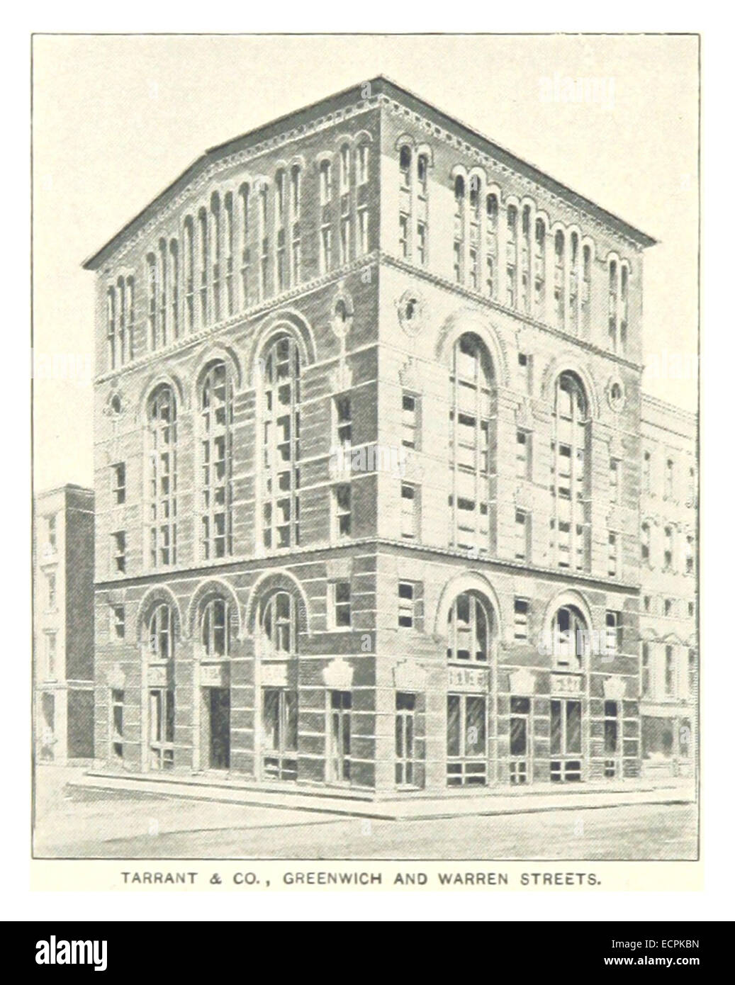 This 1893 illustration by King depicts the area of Tarrant & Co. at the ...