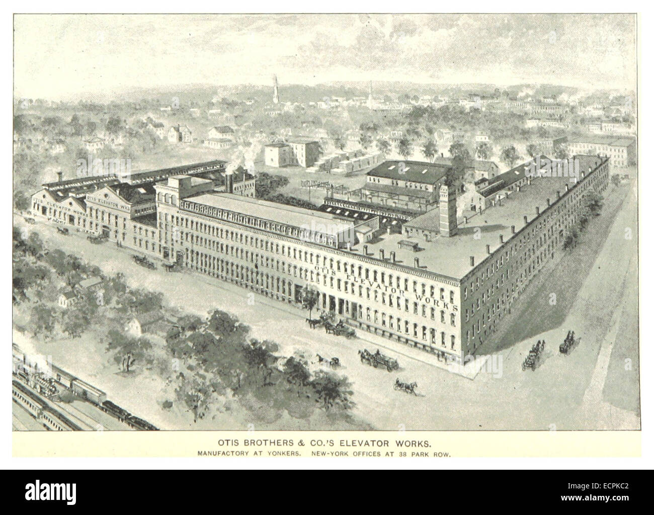 This 1893 entry details Otis Brothers & Co.'s elevator works and its ...