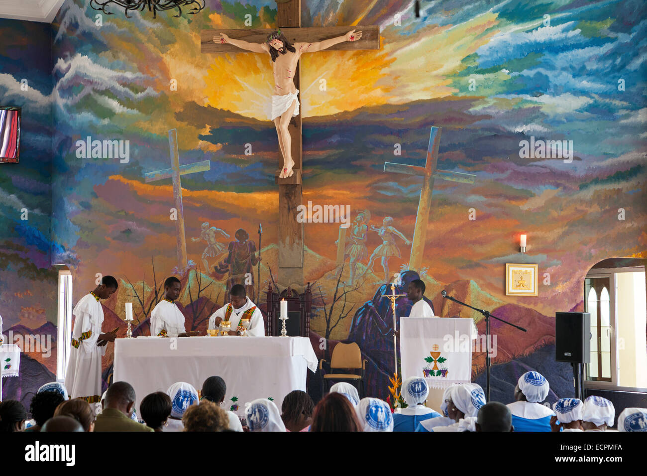 Catholic church service africa hi-res stock photography and images - Alamy
