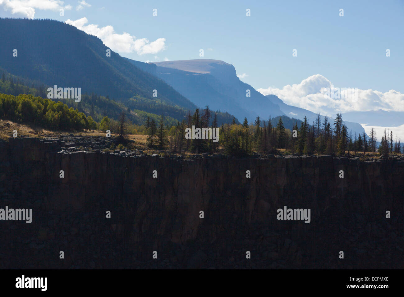 View from NORTH CLEAR CREEK GORGE and the San Juan Mountains - SOUTHERN ...