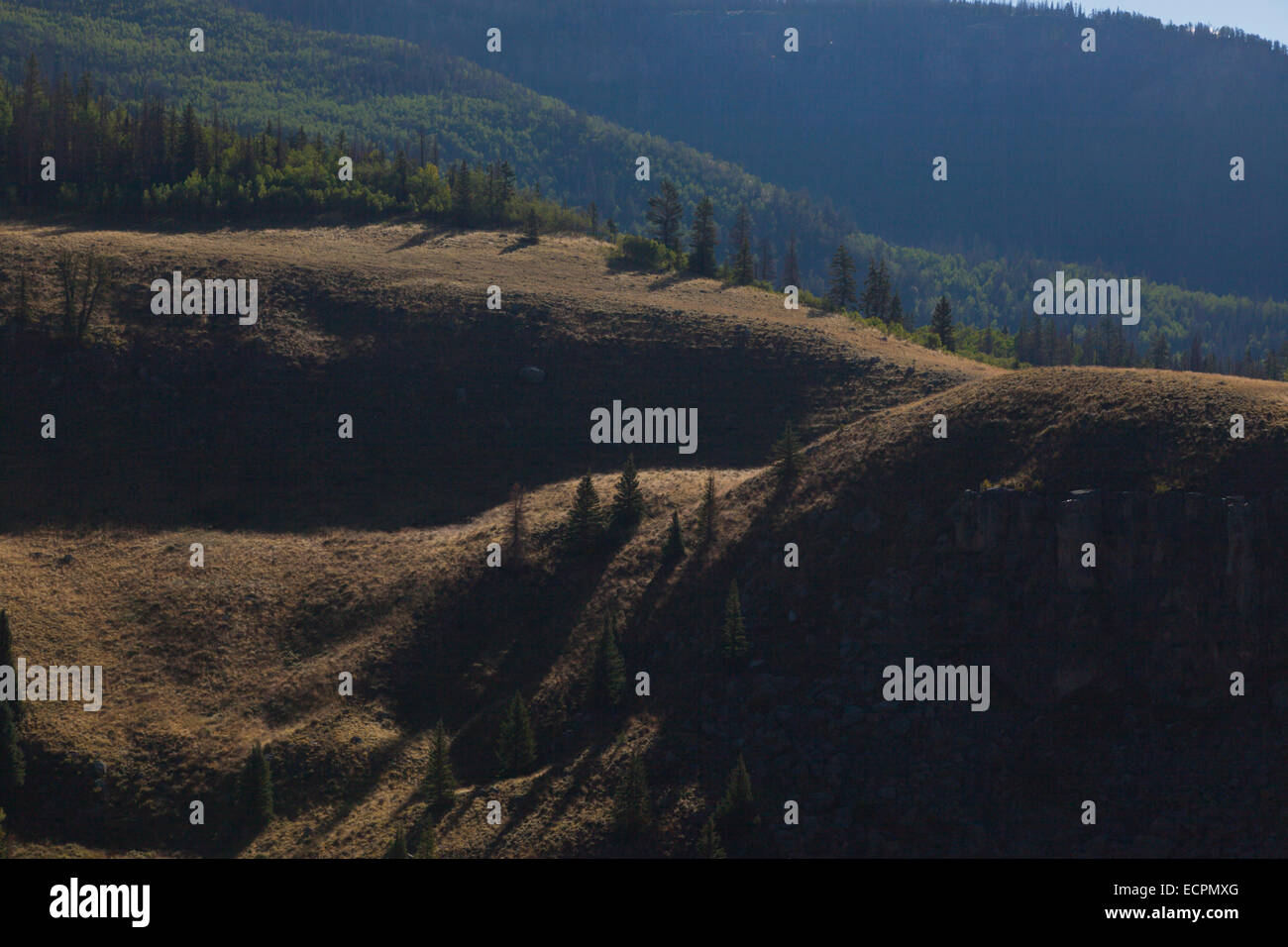 View from CLEAR CREEK GORGE and the San Juan Mountains - SOUTHERN ...