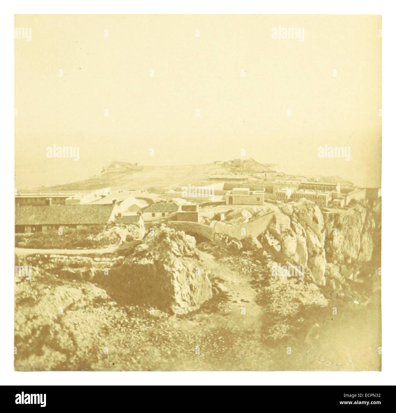 An illustration showing Windmill Hill from the north. The image ...