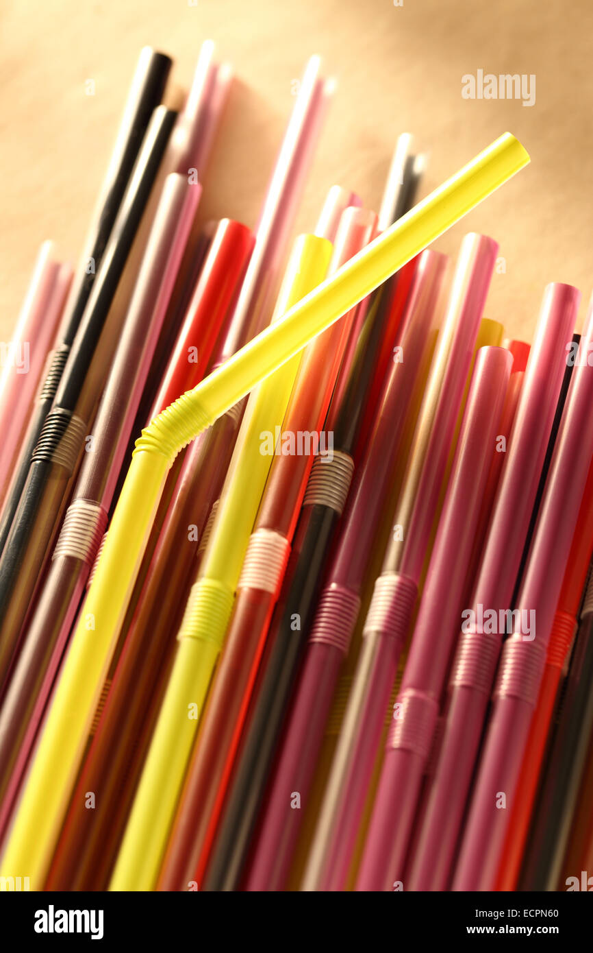 Colorful cocktail straws as background in closeup Stock Photo - Alamy