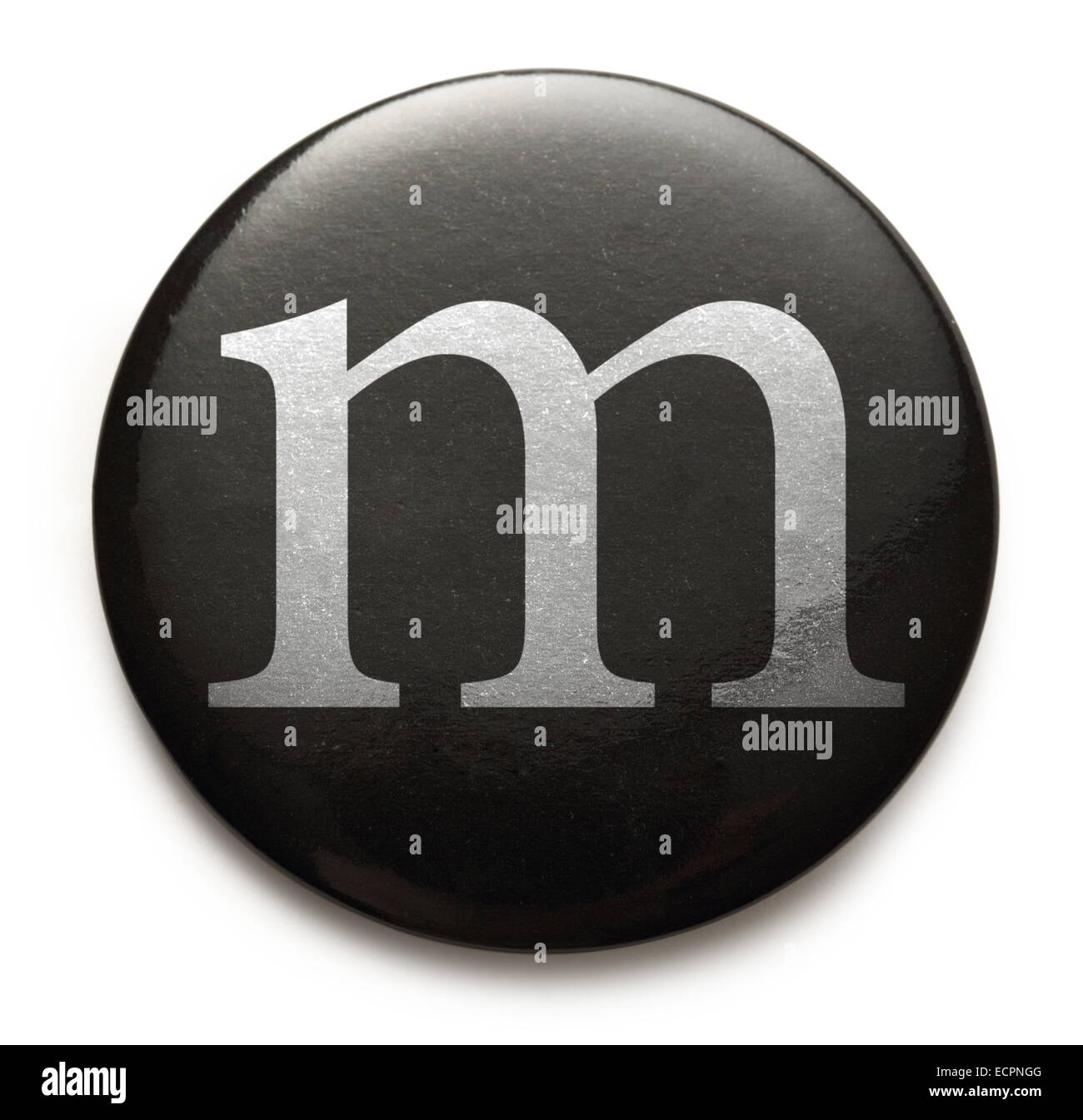 Single lowercase latin letter m isolated on white Stock Photo - Alamy