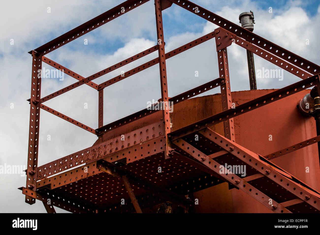 Rusted tank platform Stock Photo - Alamy