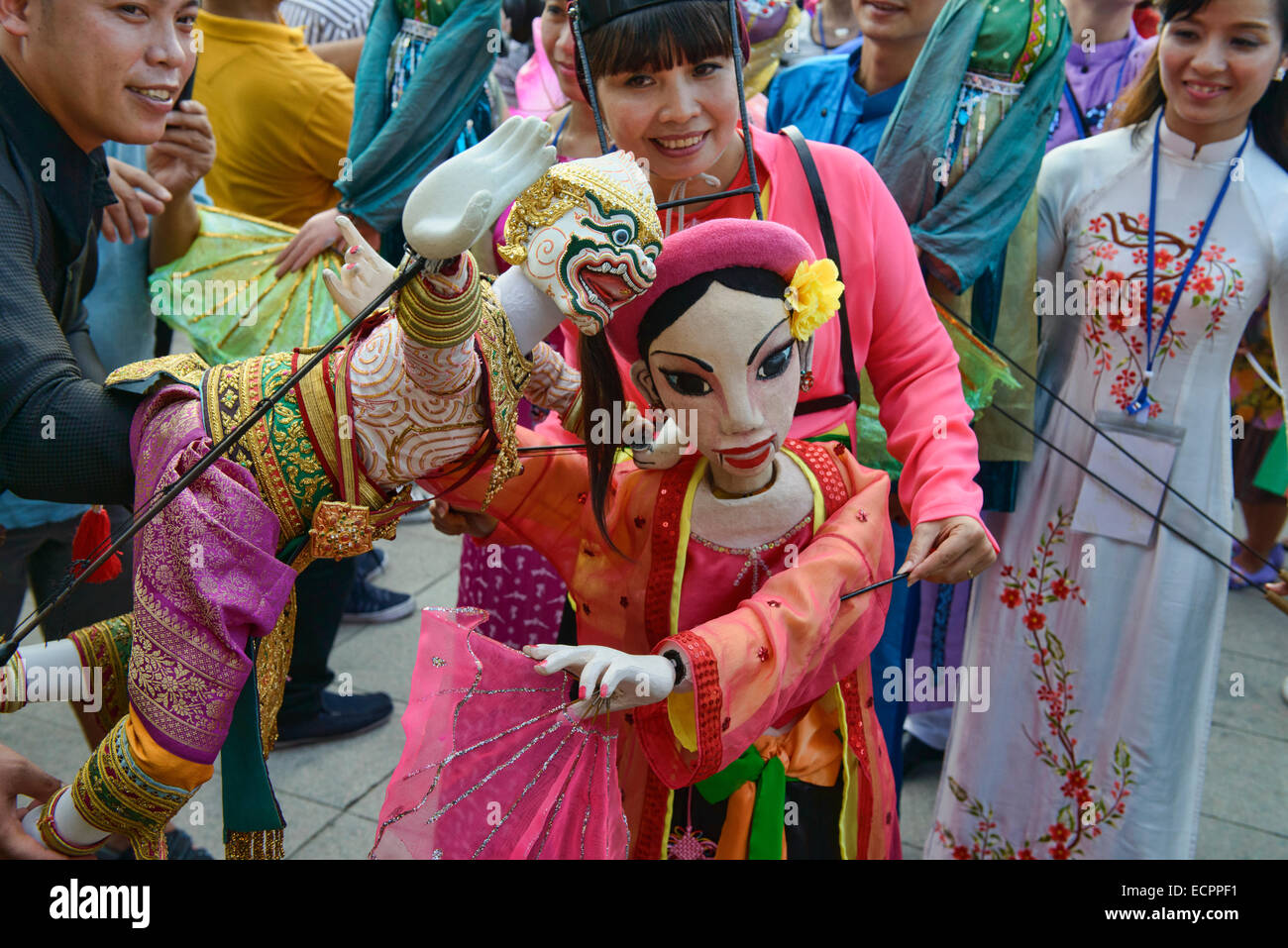Vietnamese puppet and performer at the World Puppet Festival, Bangkok ...