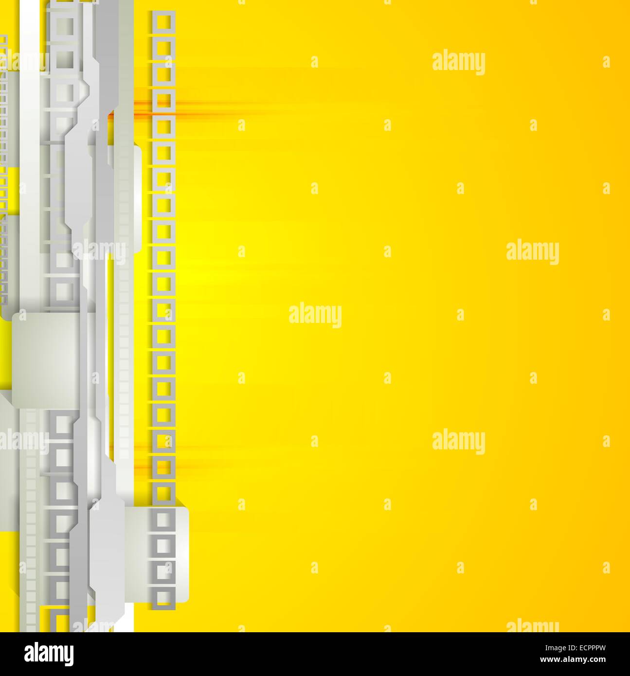 Grey and yellow technology background. Vector design Stock Photo - Alamy
