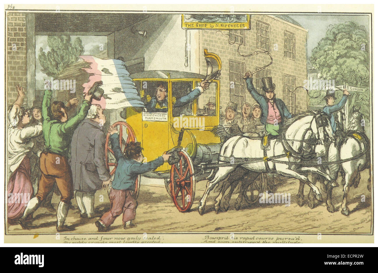 An illustration from Adventures of a Post Captain (1817), page 114 ...