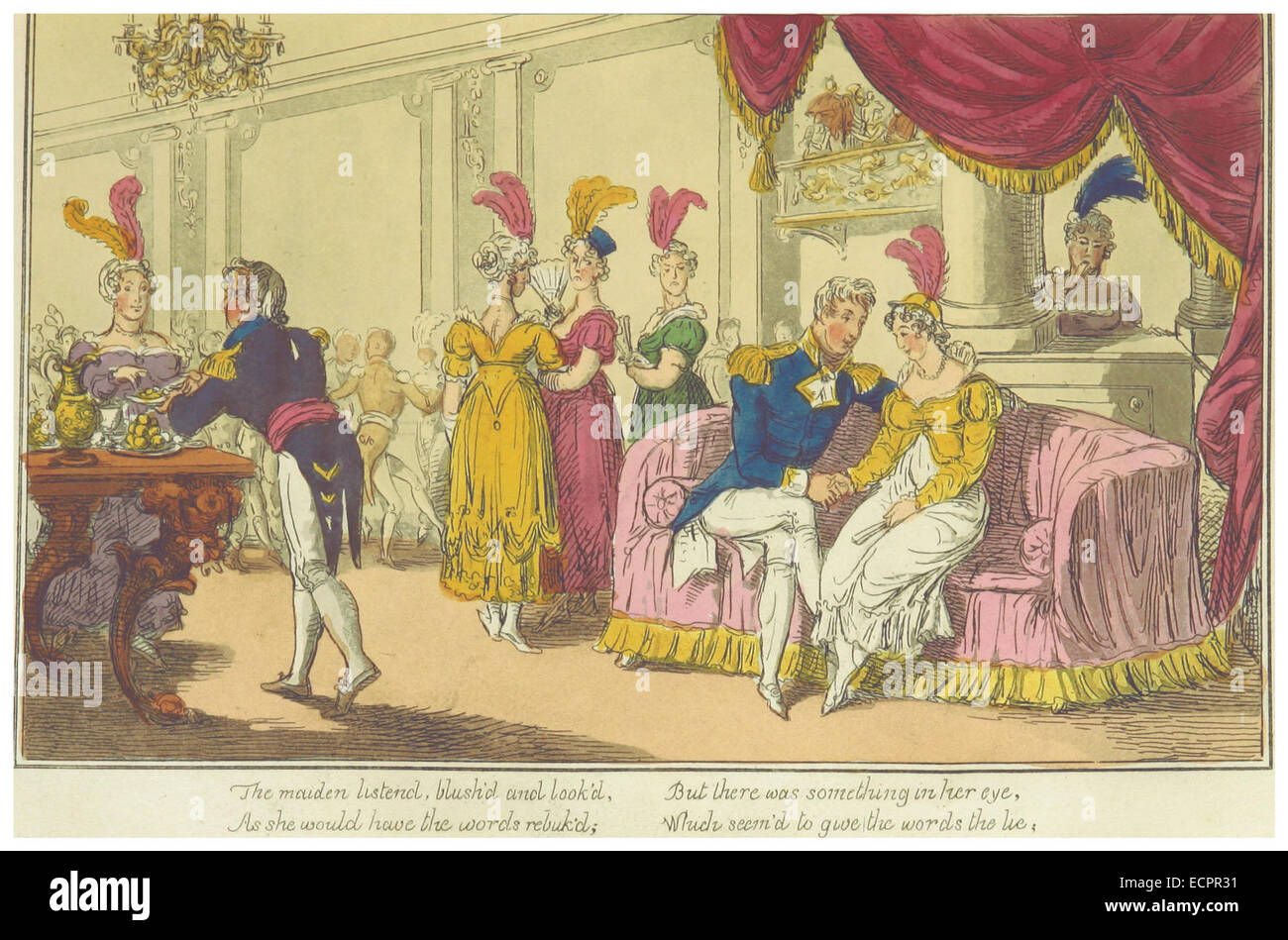 An 1817 illustration from *Adventures of a Post Captain*, capturing a ...
