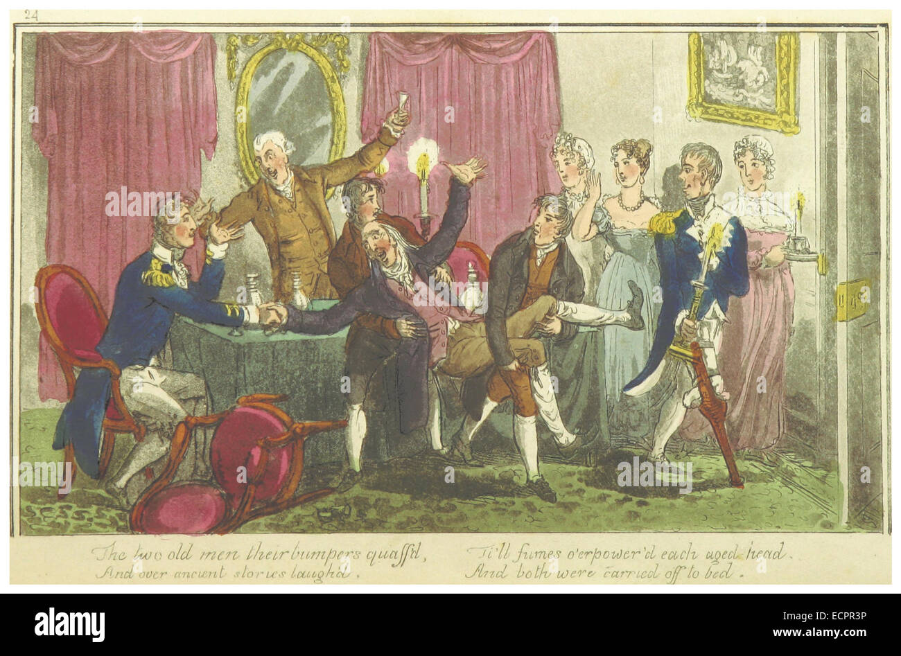 This 1817 illustration from 'Adventures of a Post Captain' depicts a ...