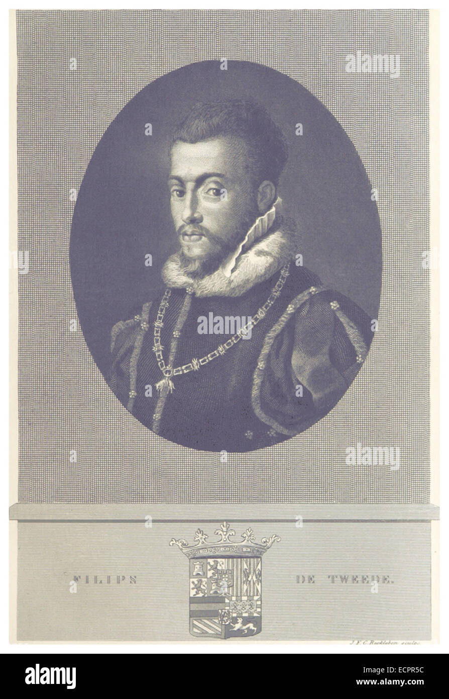 This 1905 illustration by Arend portrays Filips de Tweede, also known ...