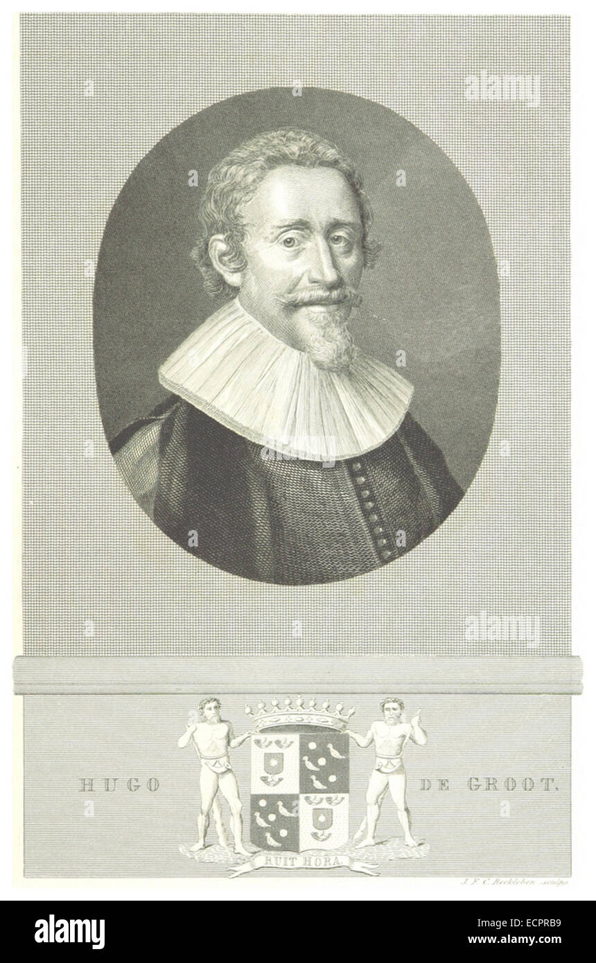 An illustration from *Arend (2009)* depicting Hugo de Groot, a ...
