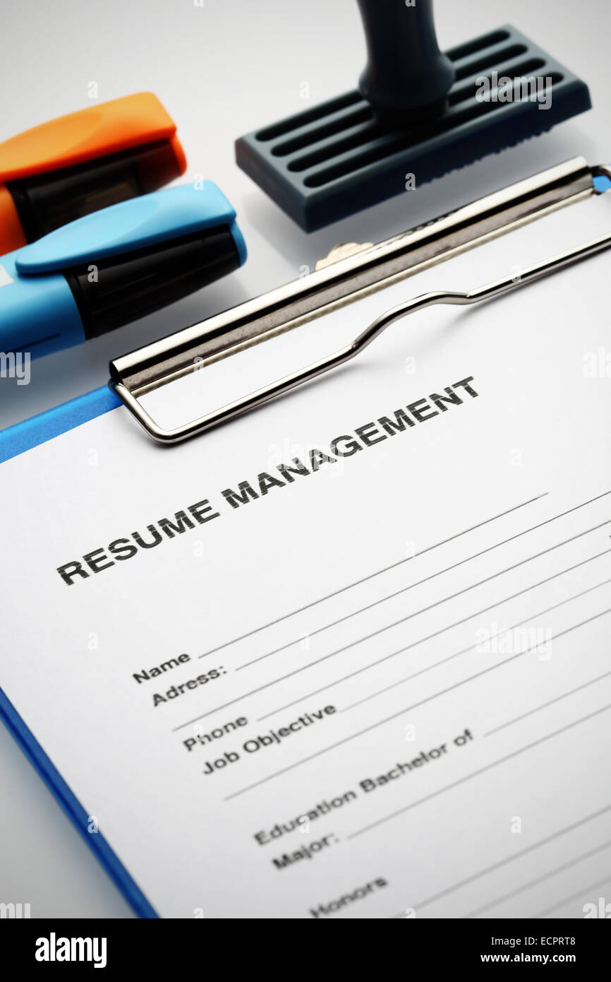 Apply for new job by Resume Document Stock Photo - Alamy