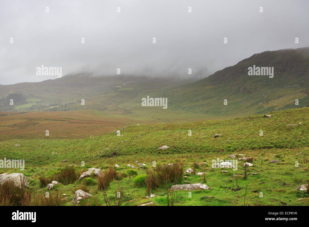 Beautiful landscape in Connemara National Park. Republic of Ireland ...