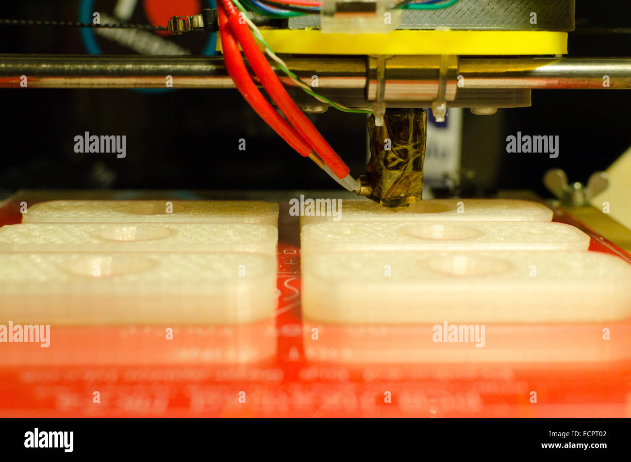 3D printer printing plastic pieces Stock Photo - Alamy