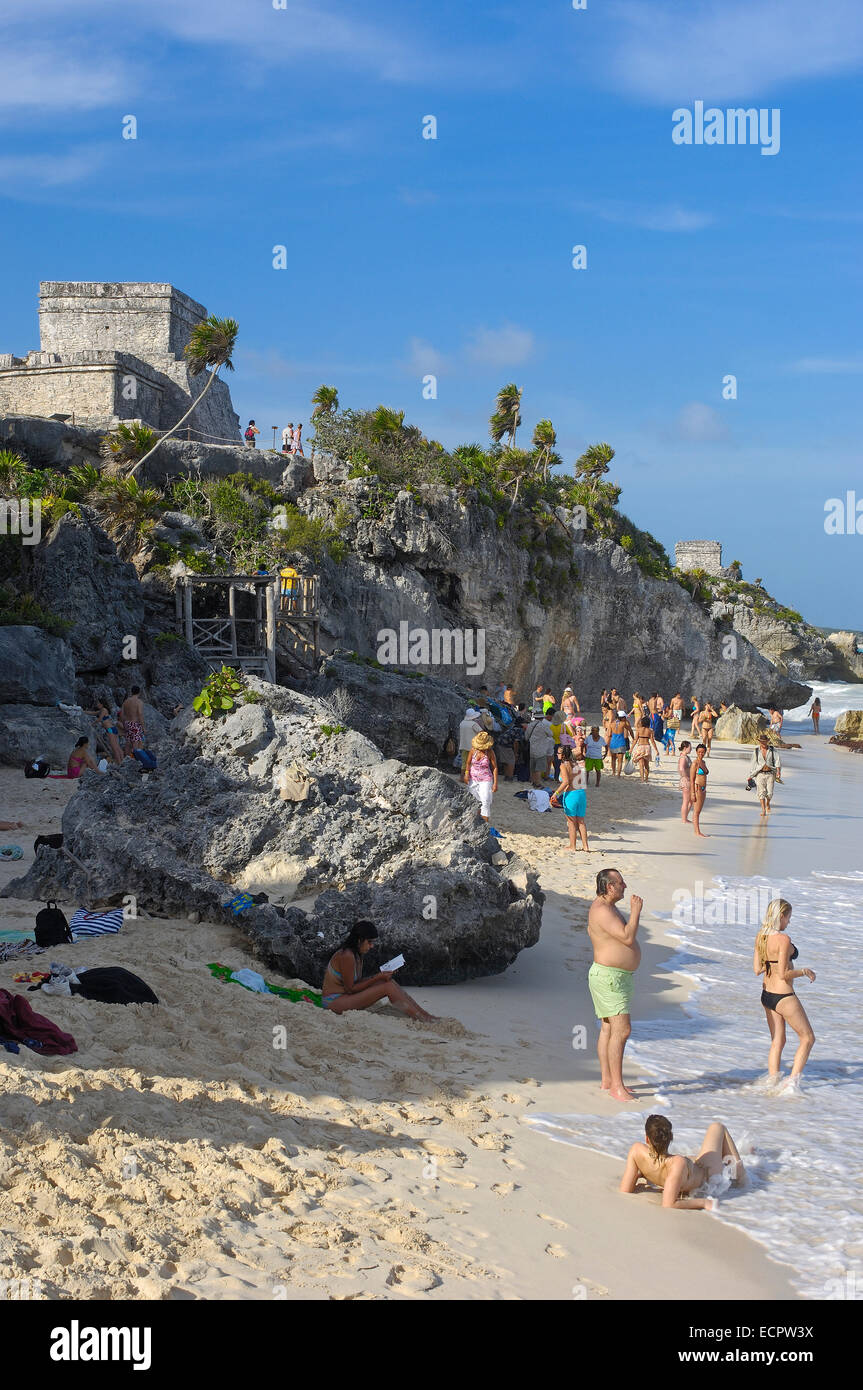 The castle, El Castillo, Mayan ruins of Tulum, 1200-1524, Tulum ...